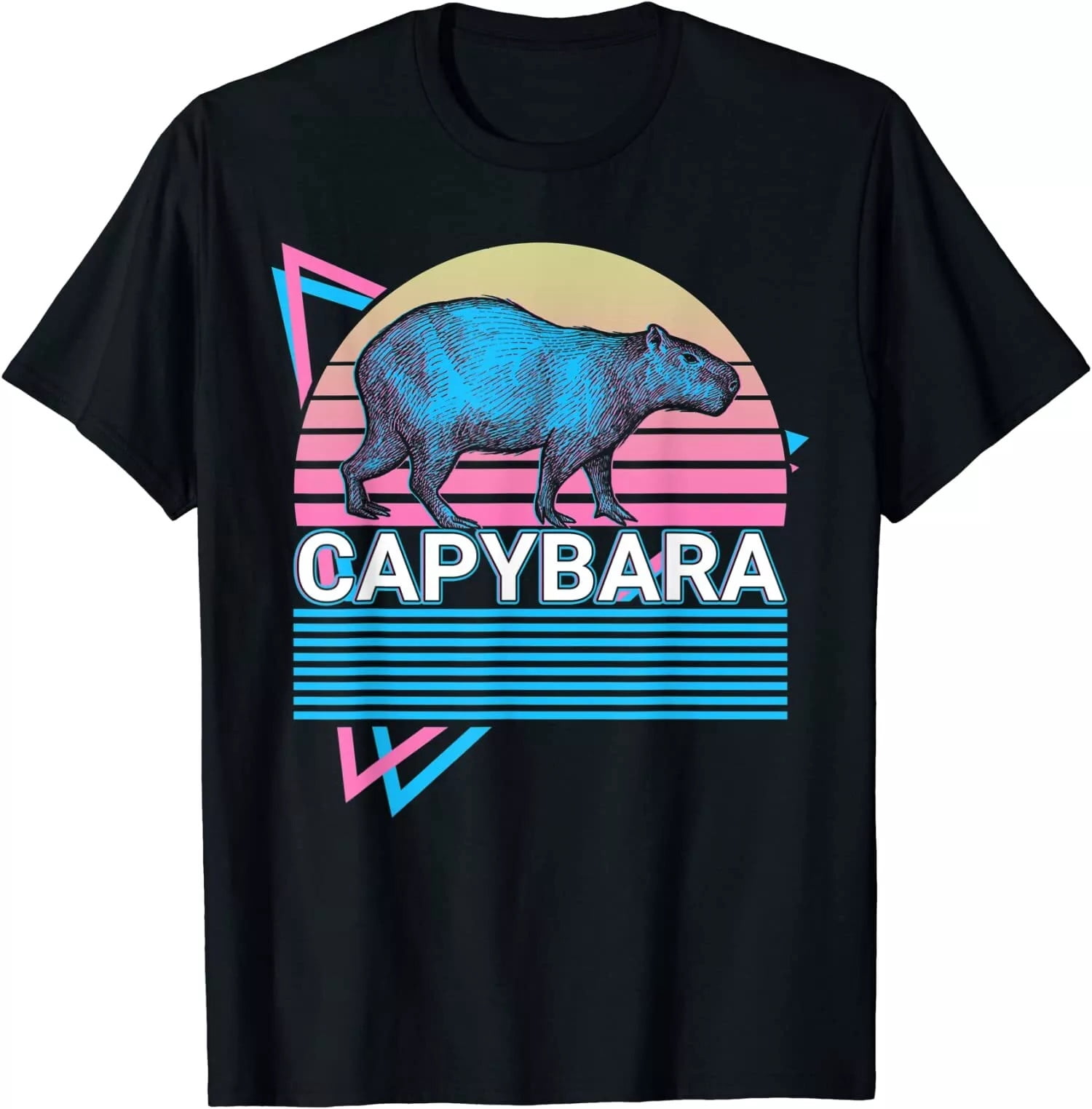 Capybara Vintage Retro Capybara Lovers T-Shirt - Walmart.com