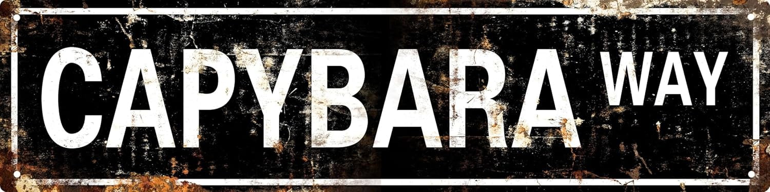 Capybara Way Signs Metal Tin Sign Home Room Wall Restaurant Bar Cafe ...