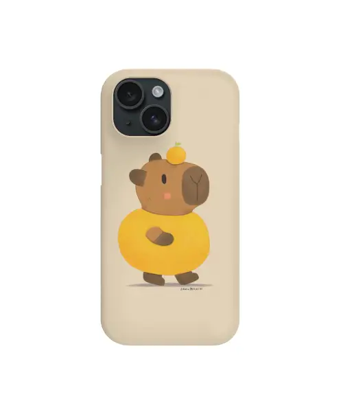 Capybara Wearing an Orange Costume Phone Case for iPhone 16 15 14 13 12 ...