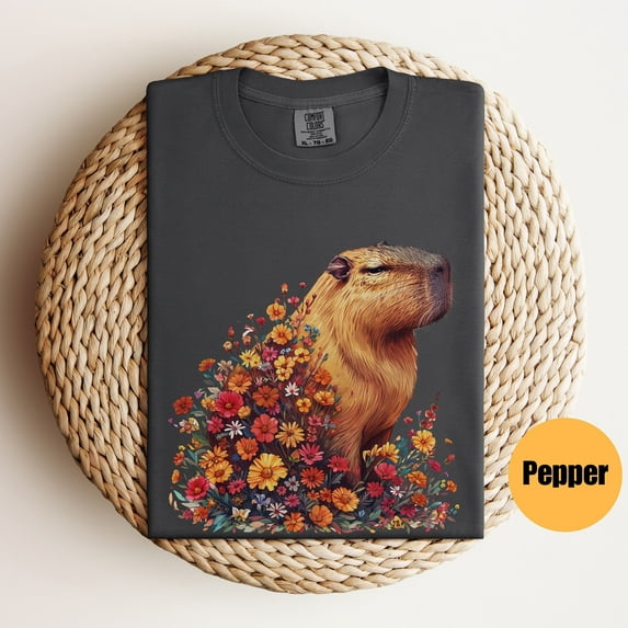 Capybara With Flowers Shirt Capybara T-Shirt Capybara Tee Capybara ...