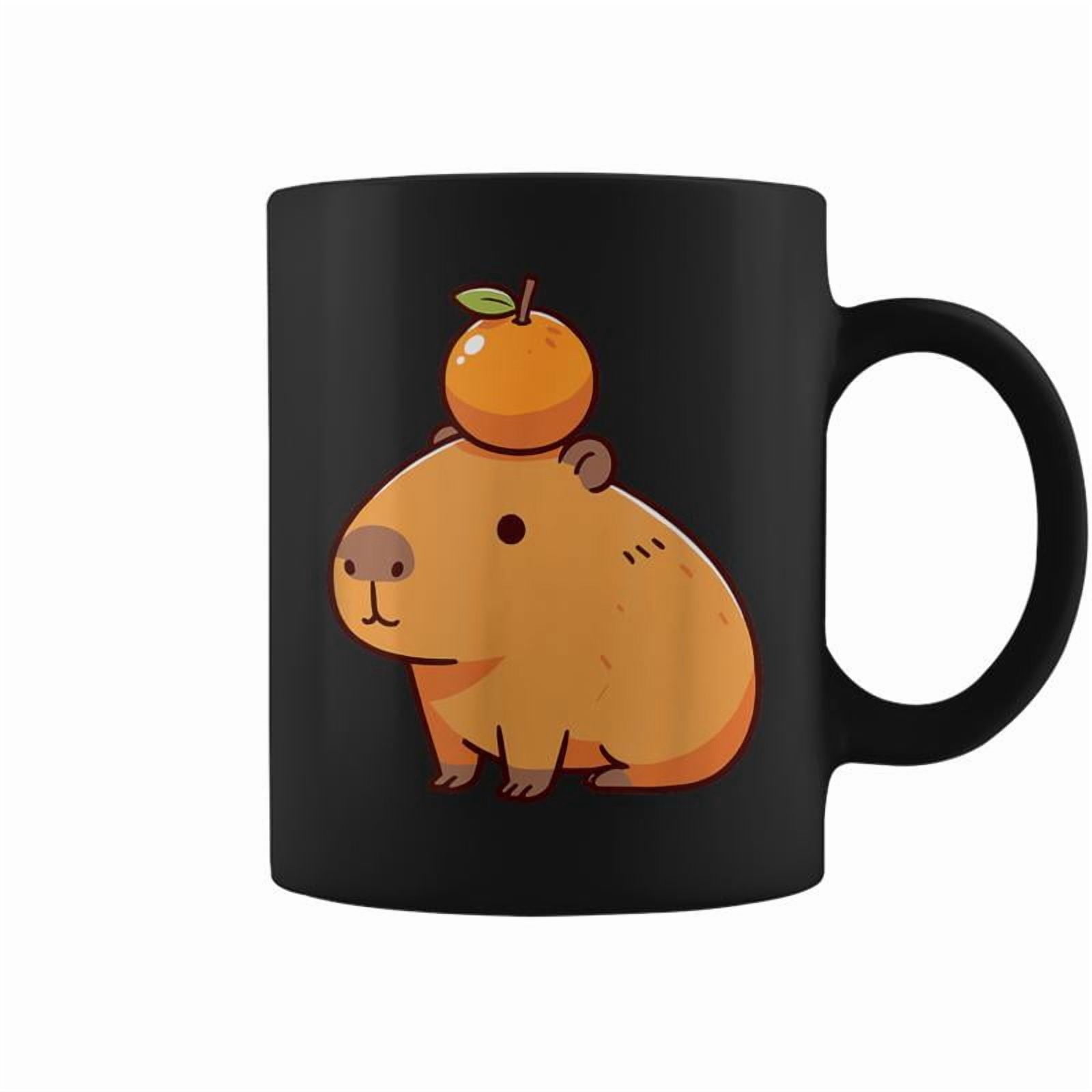 Capybara With Orange On The Head Capybara Coffee Mugs - Walmart.com