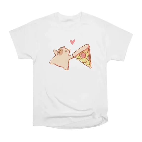 Capybara and Pizza TShirt Tee Gift For Him Merch For Her Apparel For ...