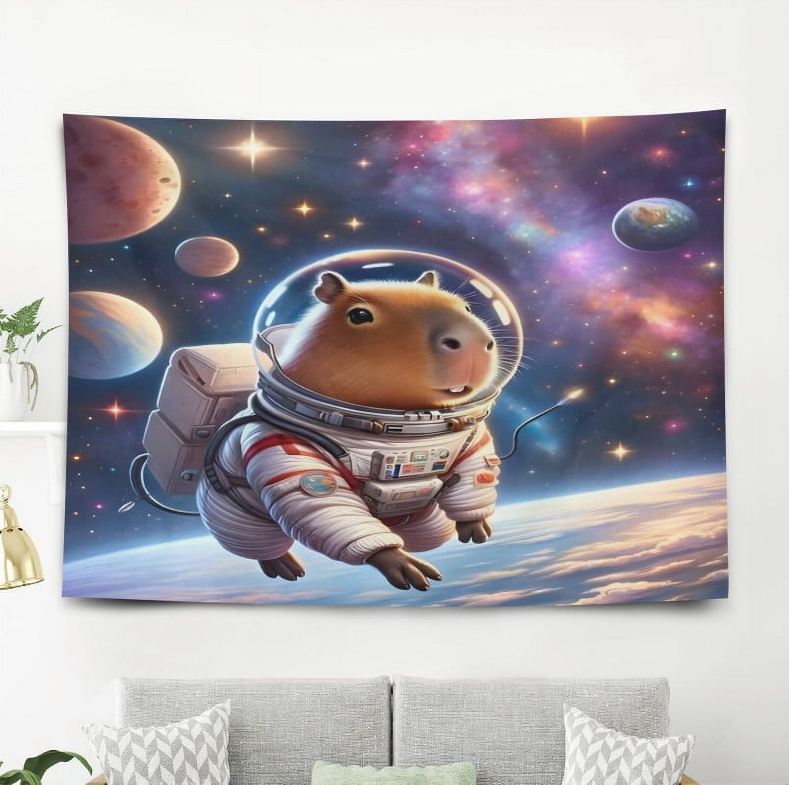 Capybara pattern wall hanging 50*60 inches high-quality peach skin ...