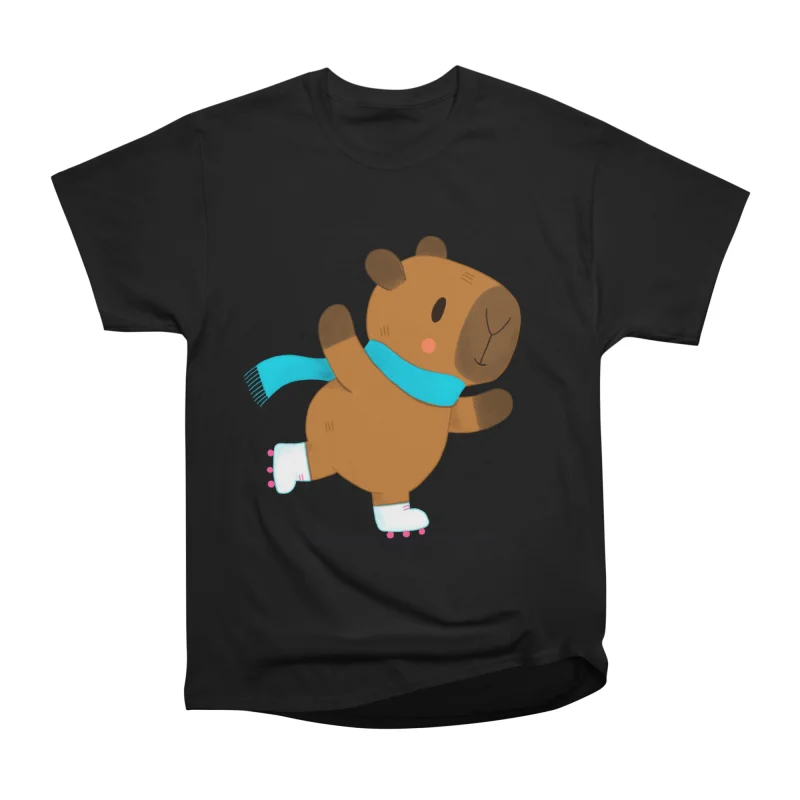 Capybara roller skating T-Shirt Tee Gift For Him Merch For Her Apparel ...