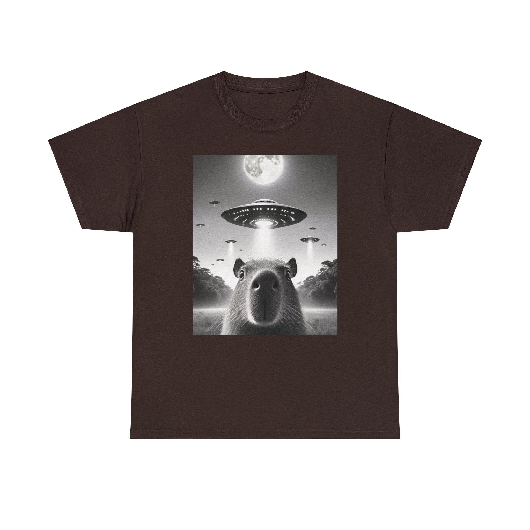 Capybara selfie with UFOs wired shirt-Funny humor shirt Unisex Cotton ...
