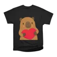 Capybara with Big Heart T-Shirt Tee Gift For Him Merch For Her Apparel ...
