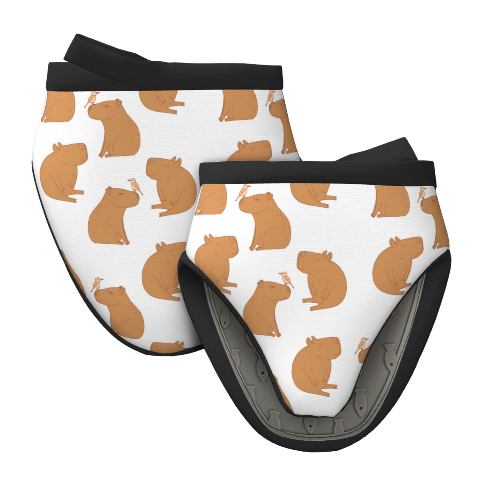 Capybaras Birds Oven Mitts Heat Resistant with Hanging Loop, Soft ...