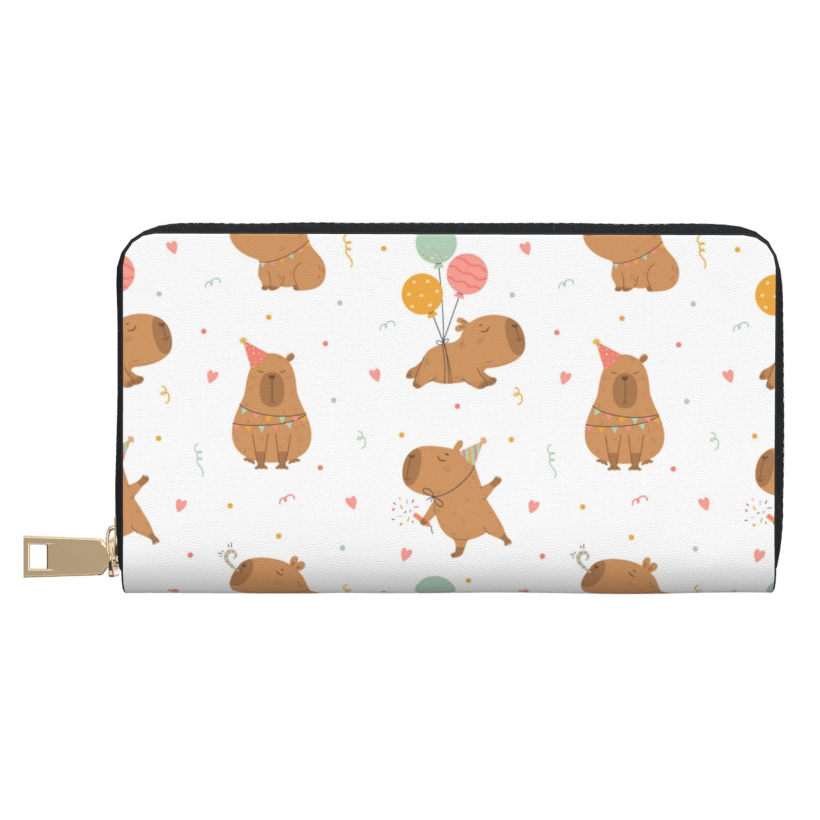 Capybaras Birthday Wallet Women, Leather Bifold Multi Card Wallet ...