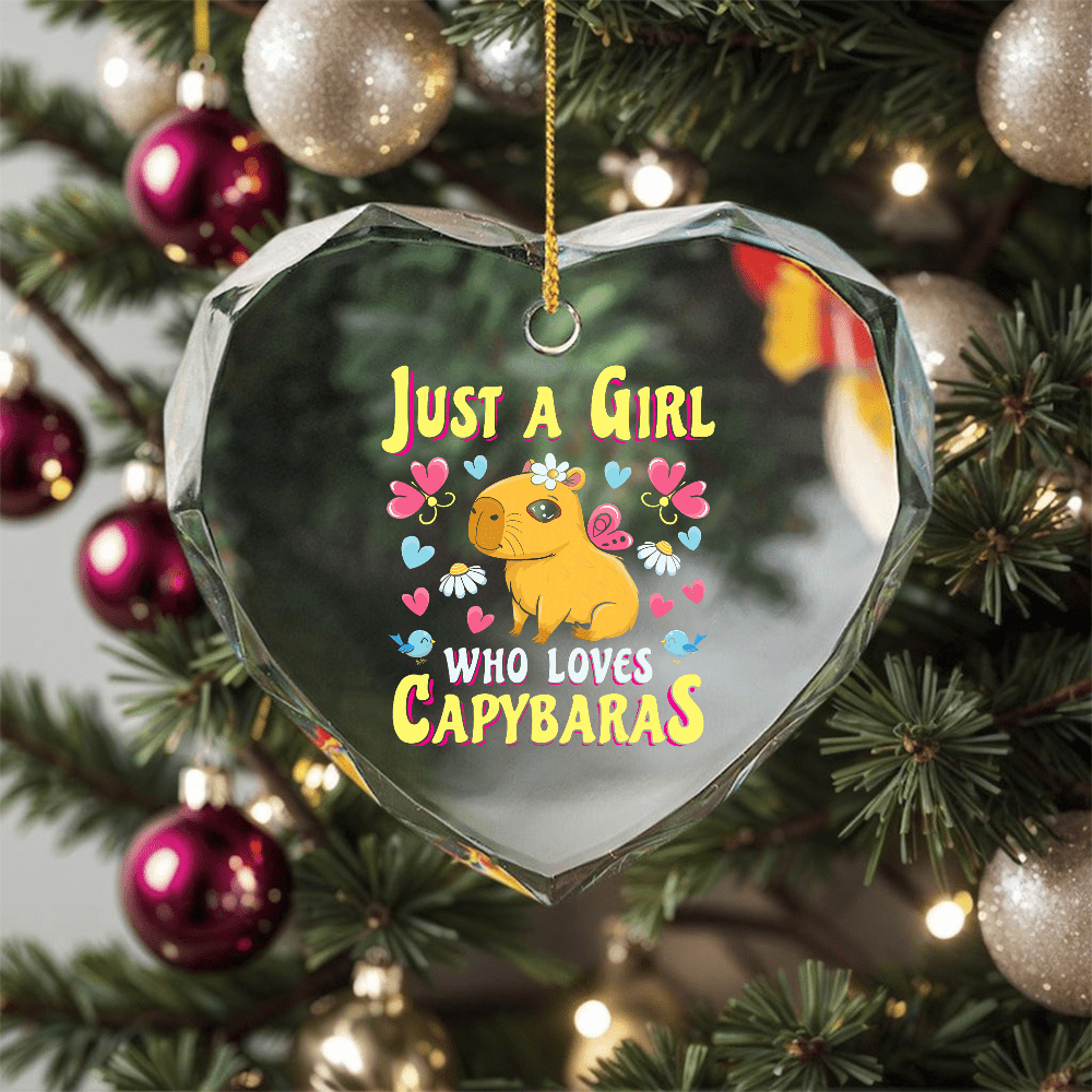 Capybaras Cute Capybara Animal Lovers Capybara Ornament, Crystal Glass ...