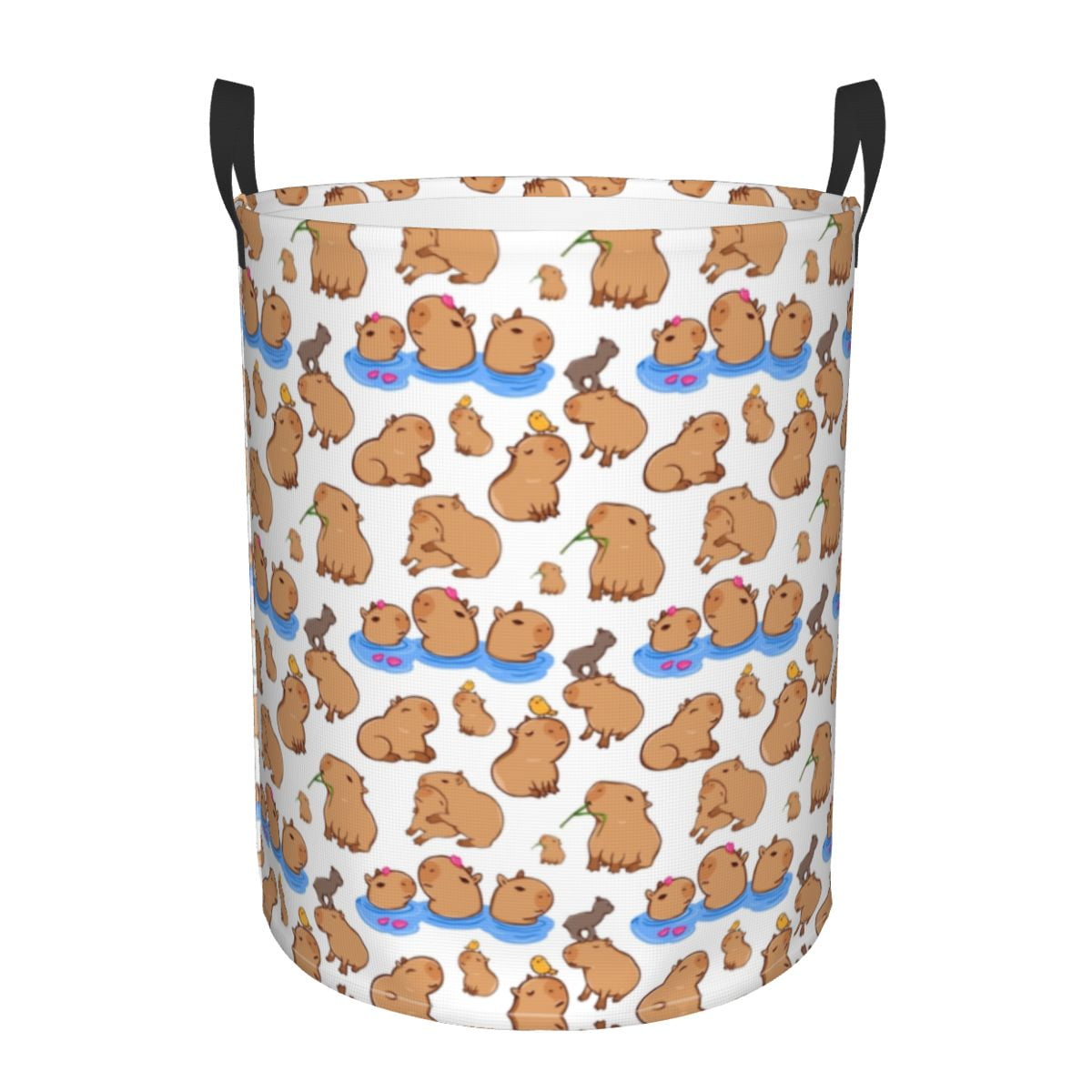 Capybaras In Gold Pet Laundry Basket Foldable Capybara Toy Clothes ...