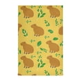 Capybaras Leaves Pattern Kitchen Towels 6 Pack Waffle Weave Decorative ...