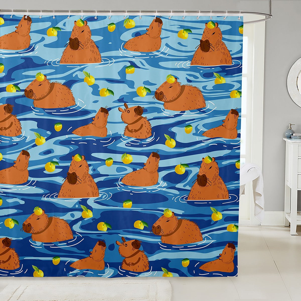 Capybaras Shower Curtain Cute Capybara Curtain for Boys Girls Teens ...
