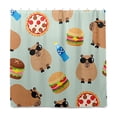 Capybarba and Food Pattern Shower Curtain Liners Waterproof 72 Inch ...