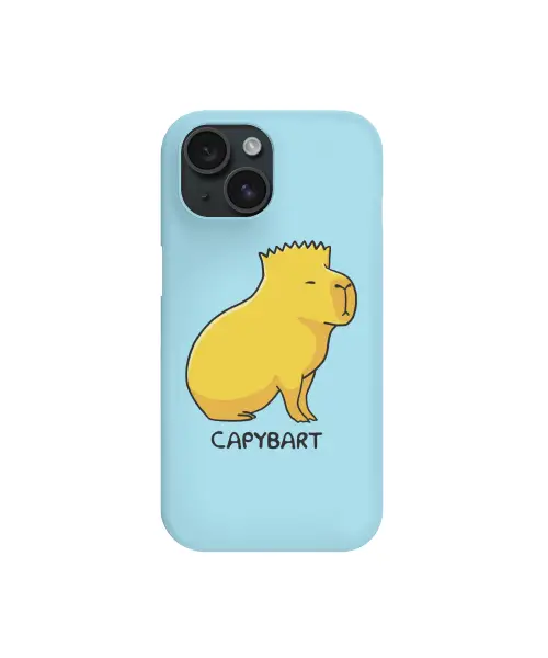 Capybart Funny Capybara Simpson Parody Phone Case for iPhone 16 15 14 ...