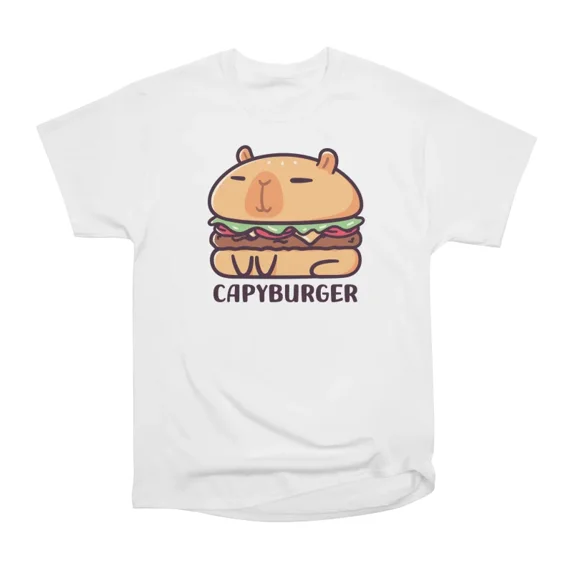 Capyburger T-Shirt Tee Gift For Him Merch For Her Apparel For Friend ...