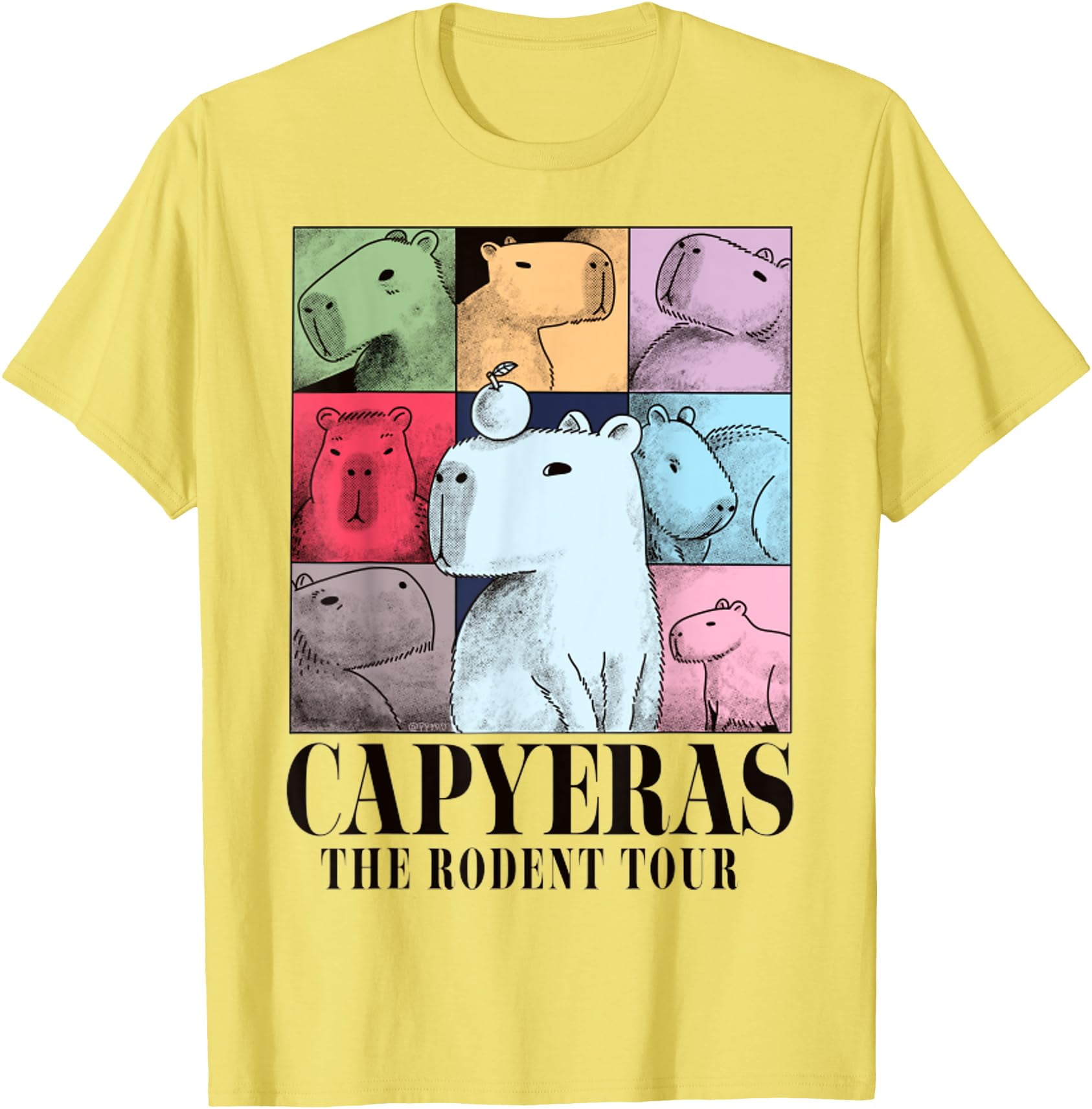 Capyeras Funny Cute Capybara Concert Tour Cute Animals Unisex T-Shirt ...