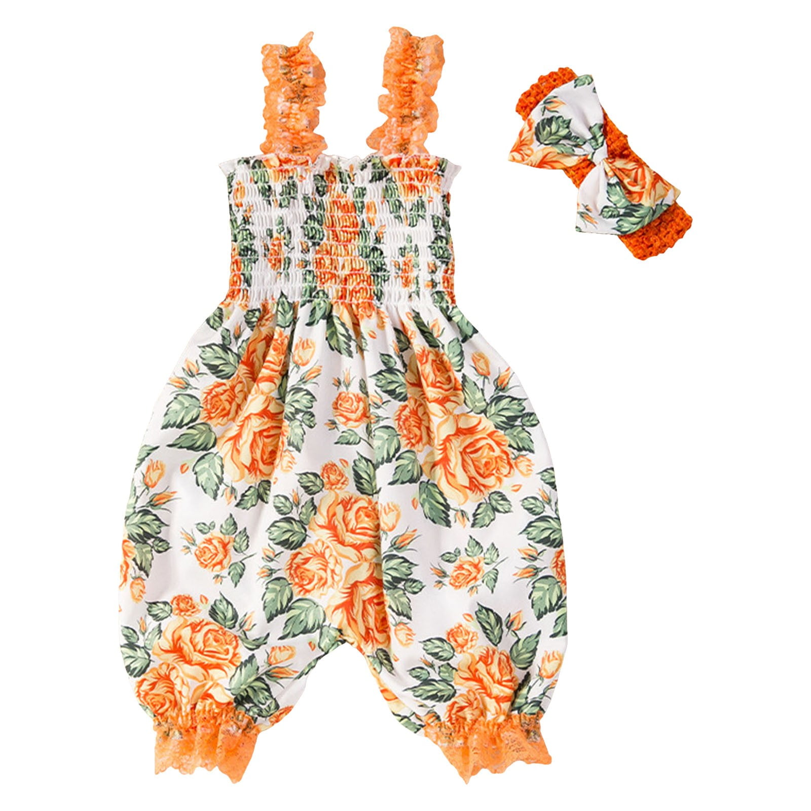 Caqnni 2Pcs Toddler Girls Summer Outfits Set – Cute Flower Short Sleeve ...