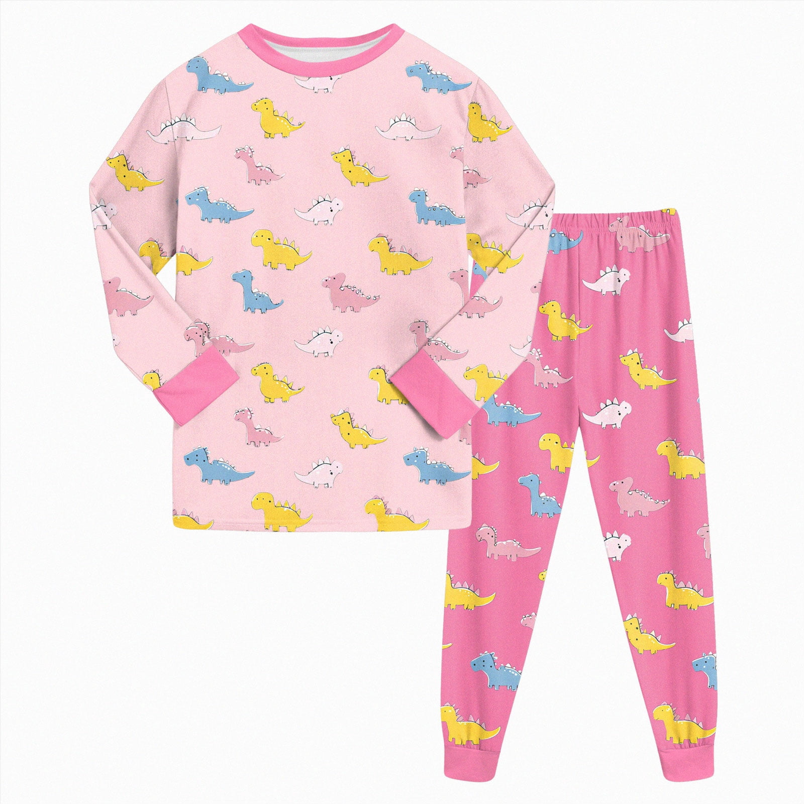Caqnni 6-7 Years Teen Girls 2 Piece Outfits Kids Pleated Long Sleeve ...