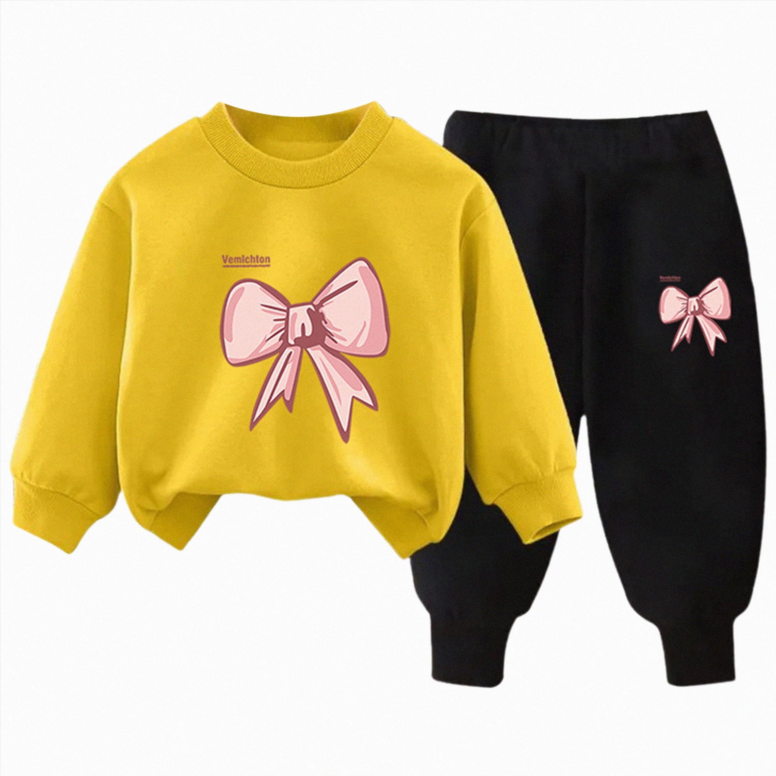 Caqnni 6-7 Years Toddler Baby Kids Girls Clothes 2-Piece Outfit Set ...