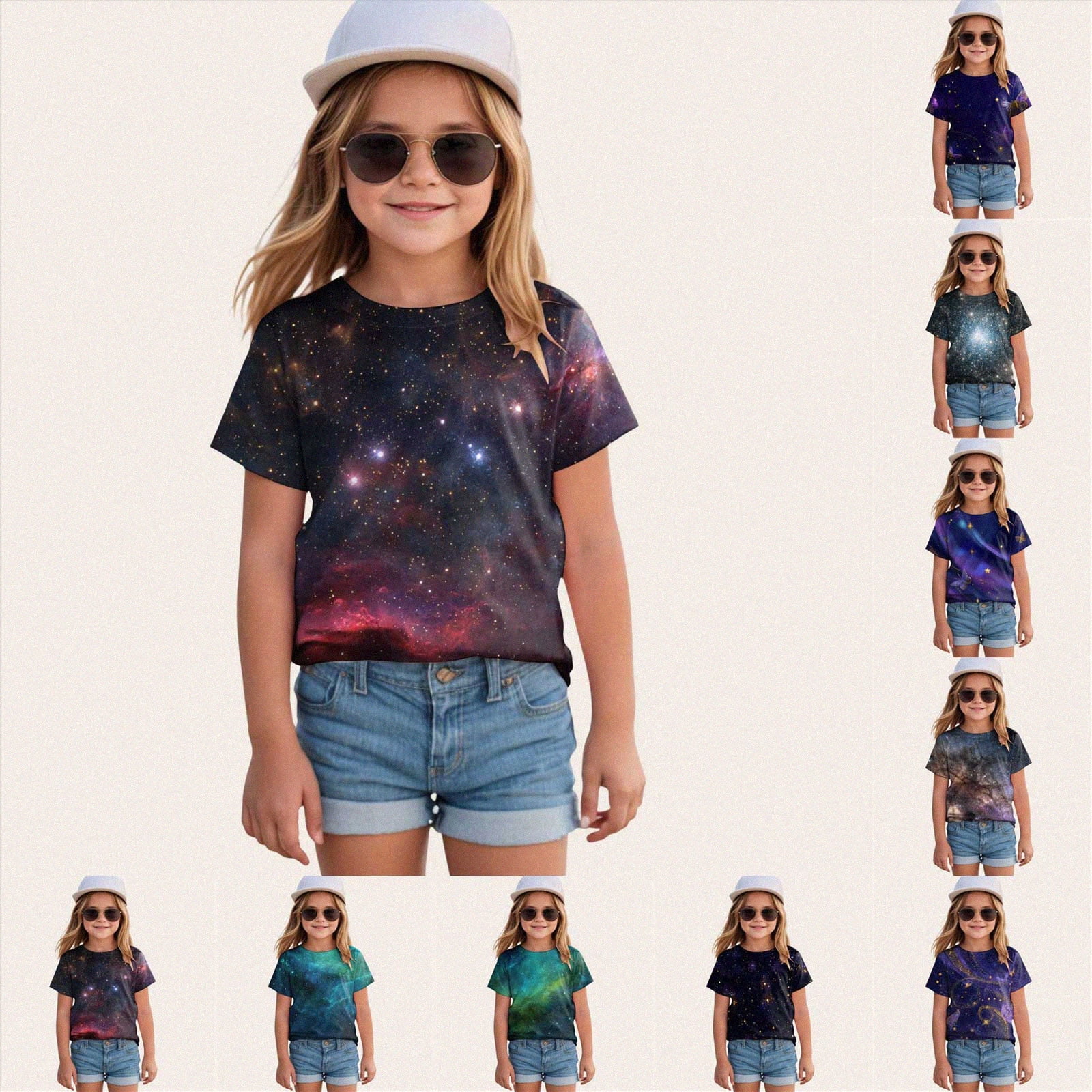 Caqnni 8-9 Years Teen Girls Boys Girls' Short Sleeved T Shirt With ...
