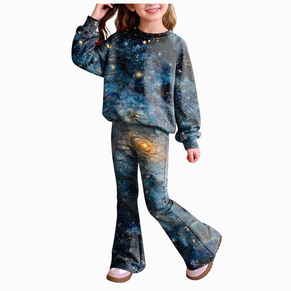 Caqnni 8-9 Years Toddler Girl Clothes Ruffle Long Sleeve Baby Girl ...