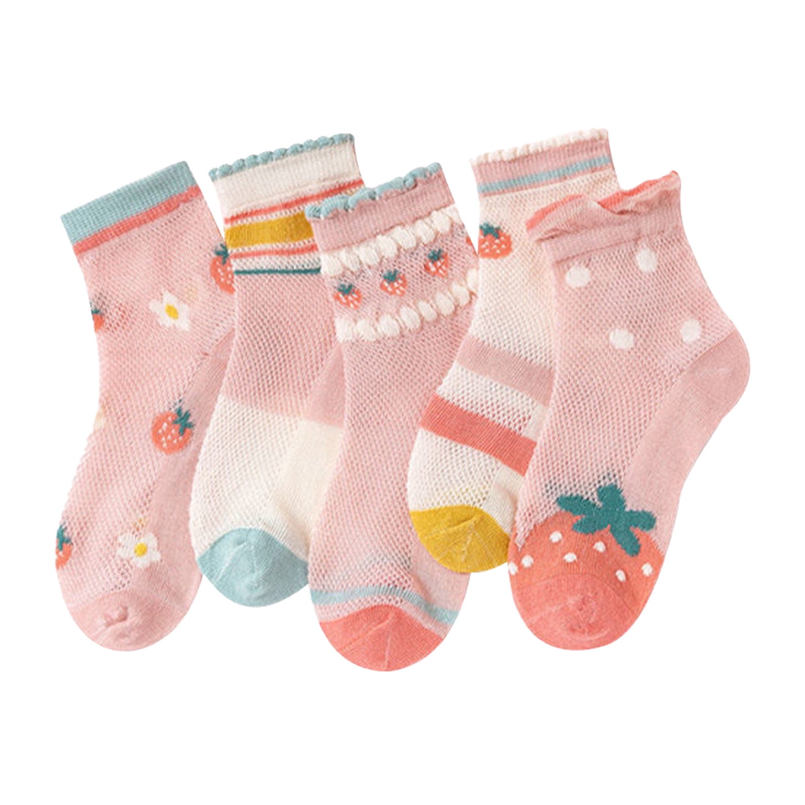 Caqnni Ankle Socks for Kids Girls Boys & Toddlers, Solid Color Long ...