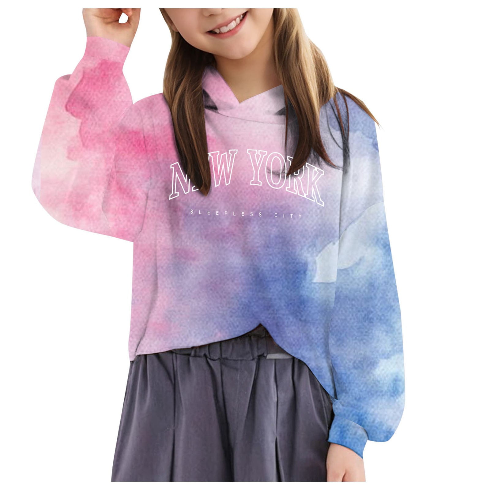 Caqnni Baby Clothes Long Sleeve Letter Print Sweatshirt Hoodies ...