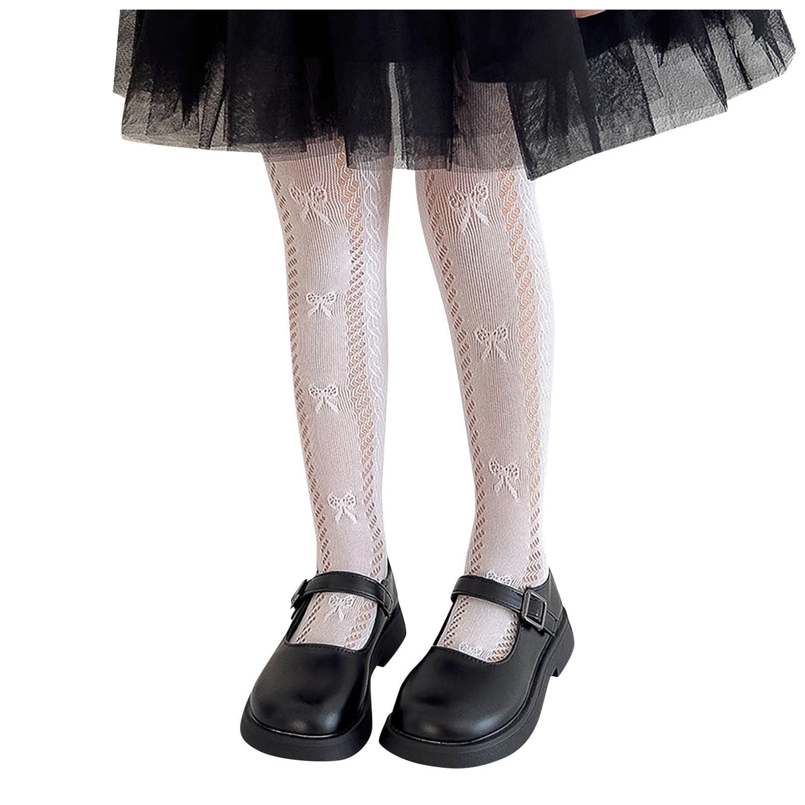 Caqnni Baby Knee High Socks with Bow Knit Toddler Girl Dress Socks ...