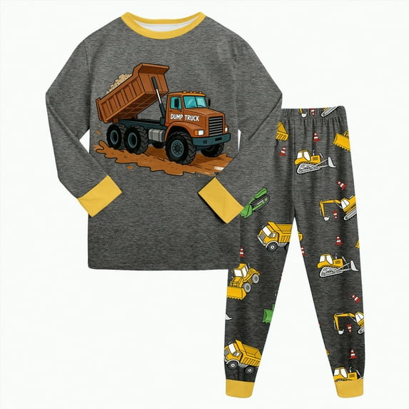 Caqnni Boys Girls Everyday Soft Set Long Sleeve 2 Piece Outfit with ...