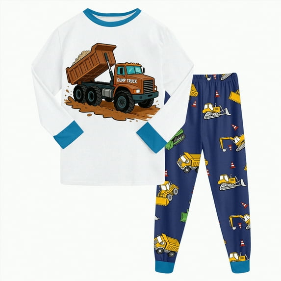 Caqnni Boys Girls Everyday Soft Set Long Sleeve 2 Piece Outfit with ...