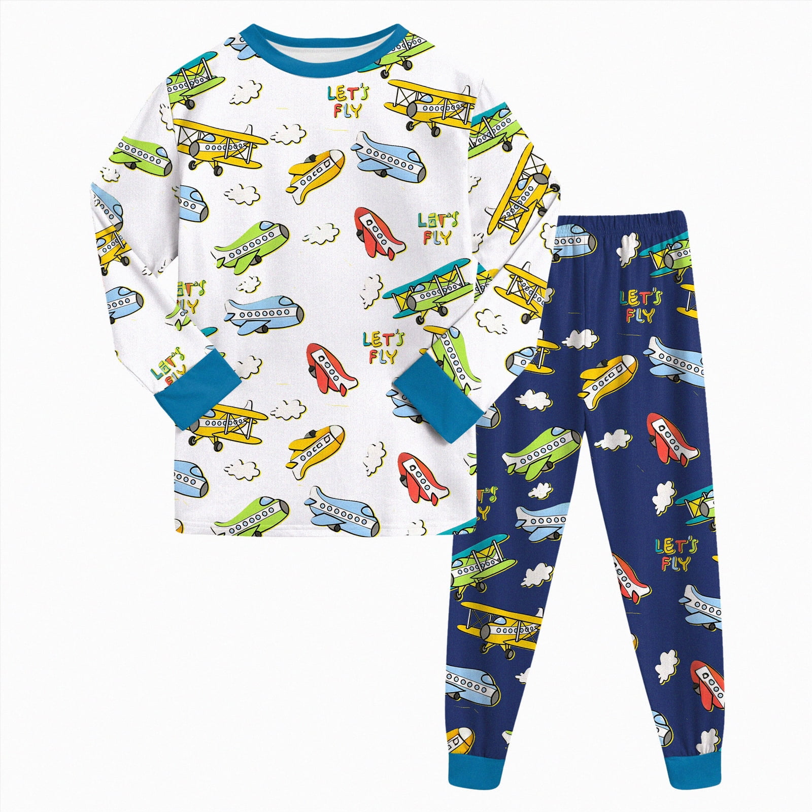 Caqnni Boys Girls One-Piece Dressing Ease 2PCs Set with Long Sleeve ...