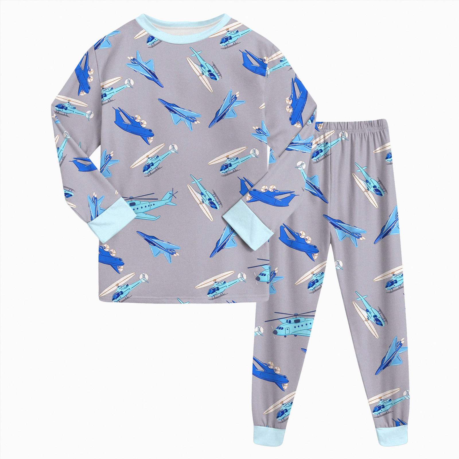 Caqnni Boys Girls One-Piece Dressing Ease 2PCs Set with Long Sleeve ...