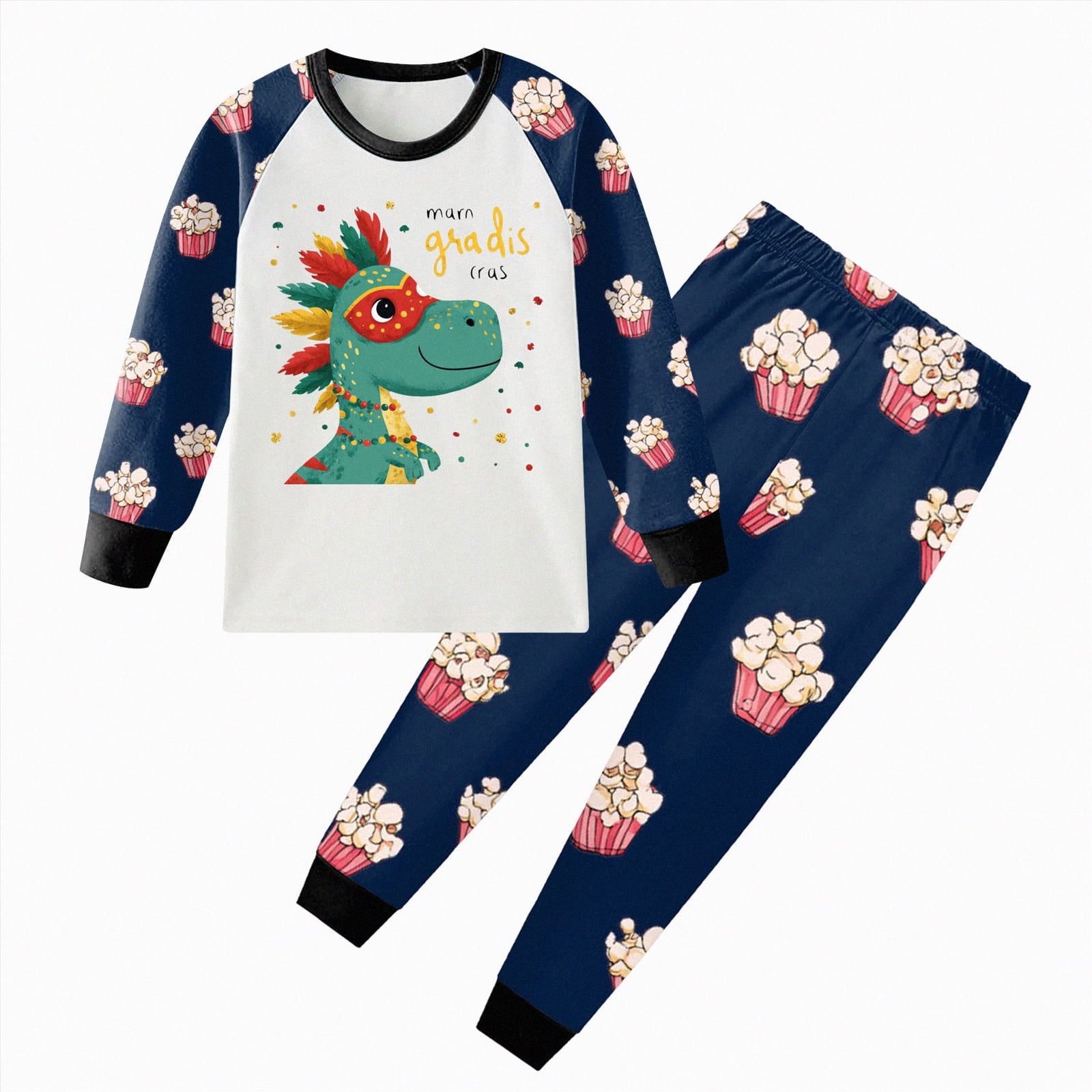 Caqnni Boys Girls Snug Fit 2PCs Set Long Sleeve Top & Pants with ...