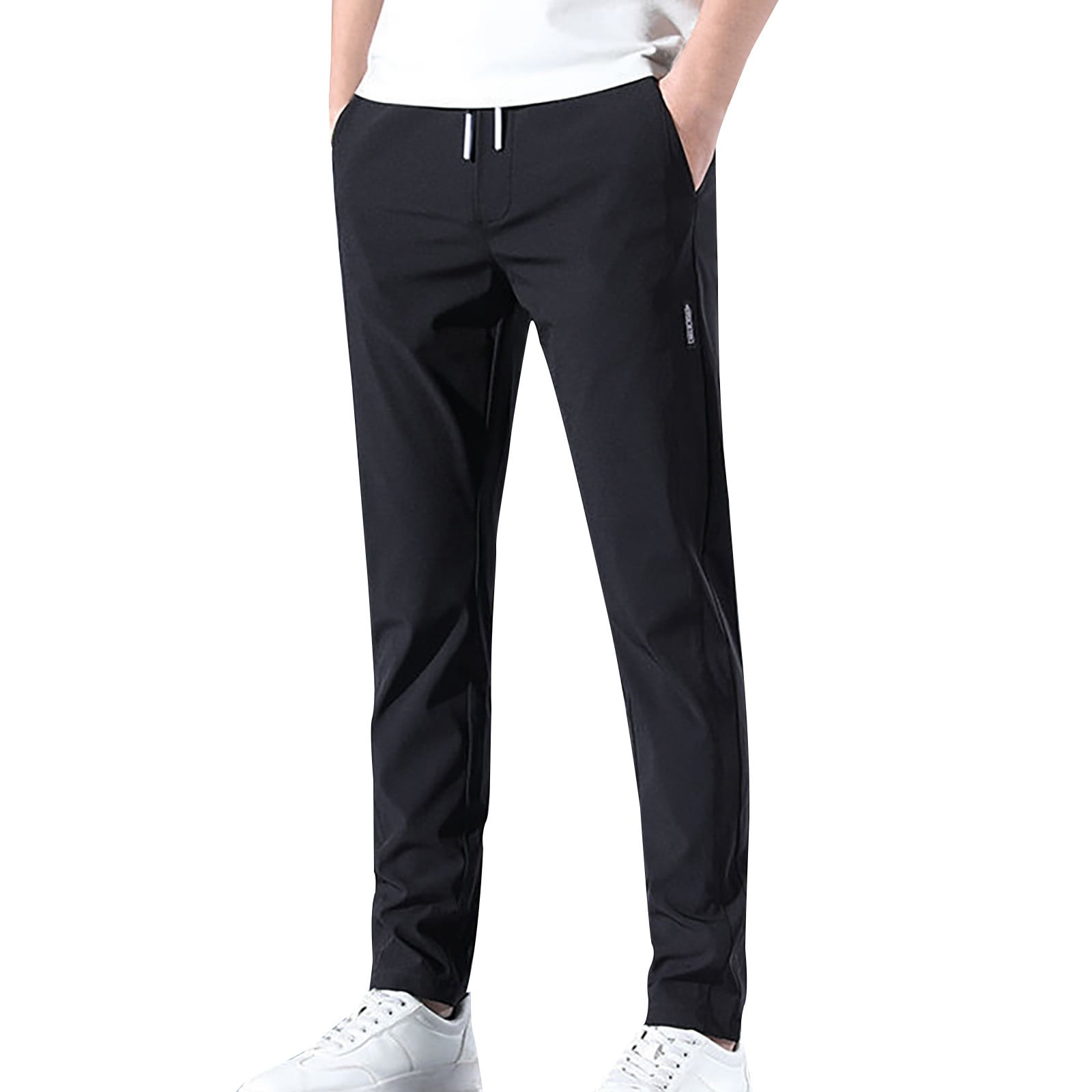 Caqnni Casual Pants For Mens Casual Joggers Pants Elastic Waist ...