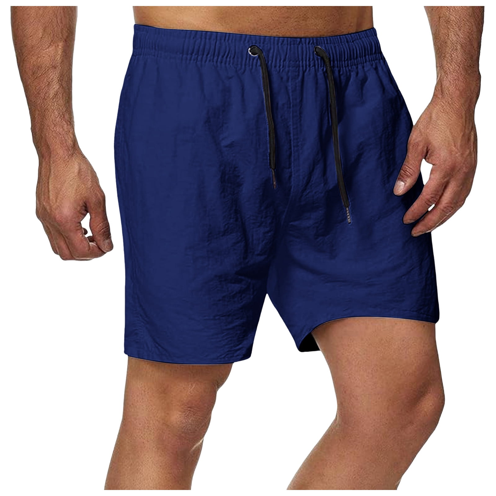 Caqnni Mens Casual Shorts- Solid Casual Multiple Pockets Outdoor ...