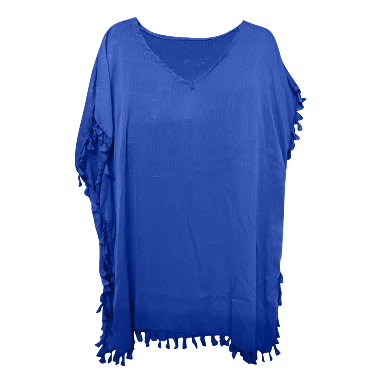 Caqnni Chiffon Beach Cover-Up for Women, Plus Size Loose Fit with ...