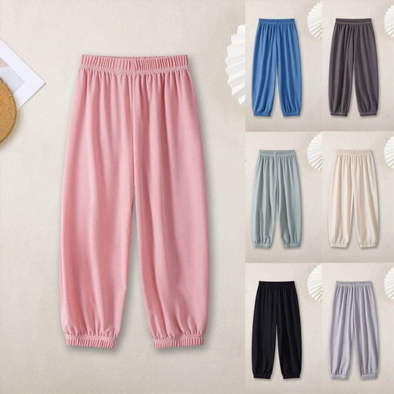Caqnni Child 5-6 Years Childrens Wide Leg Shaking Pants Color Loose ...