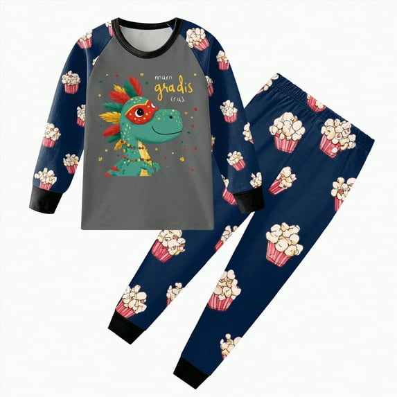 Caqnni Children's All-Day Play Set 2 Piece Soft Cotton Outfit with Long ...