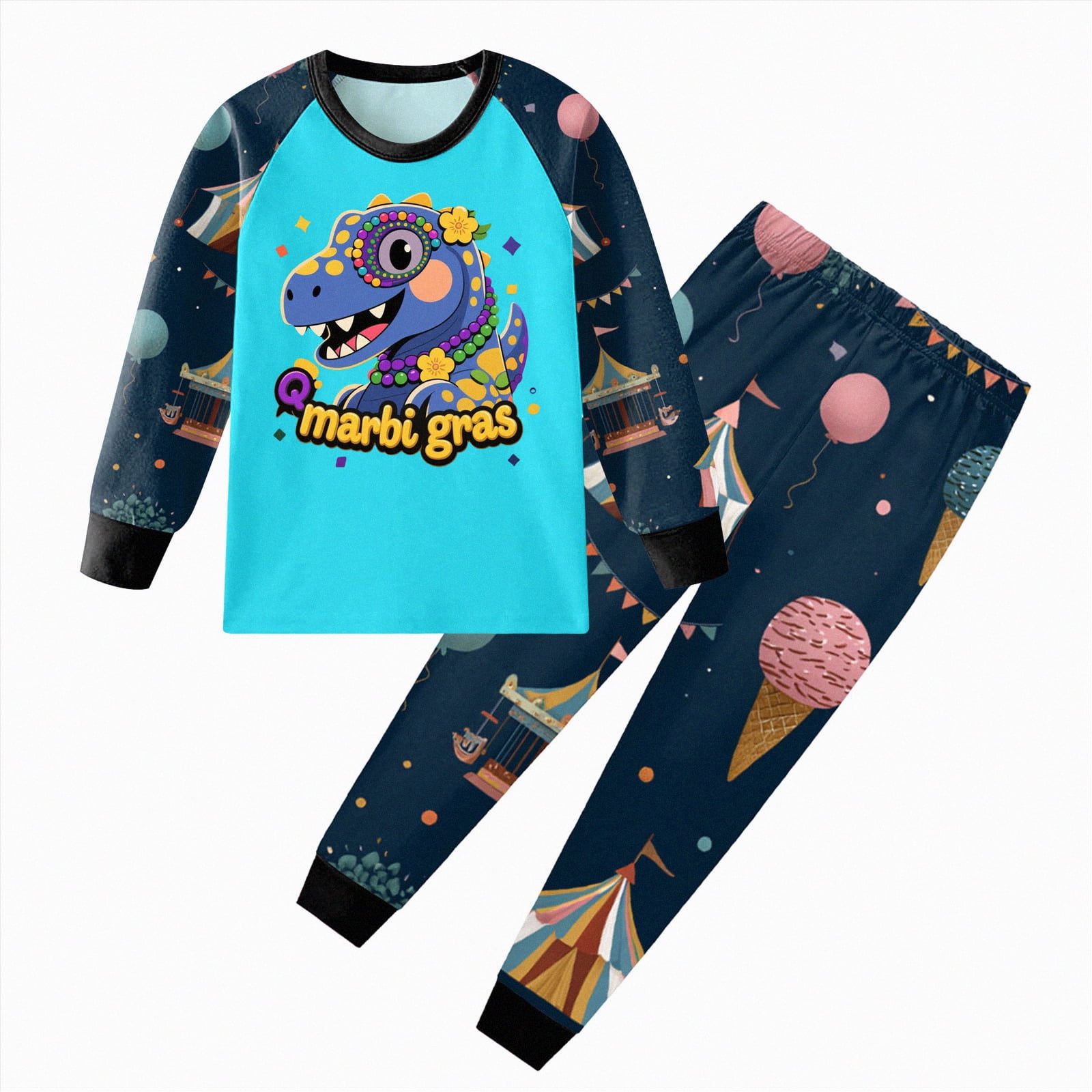 Caqnni Children's Casual Two Piece Set Soft Fabric Long Sleeve Outfit ...