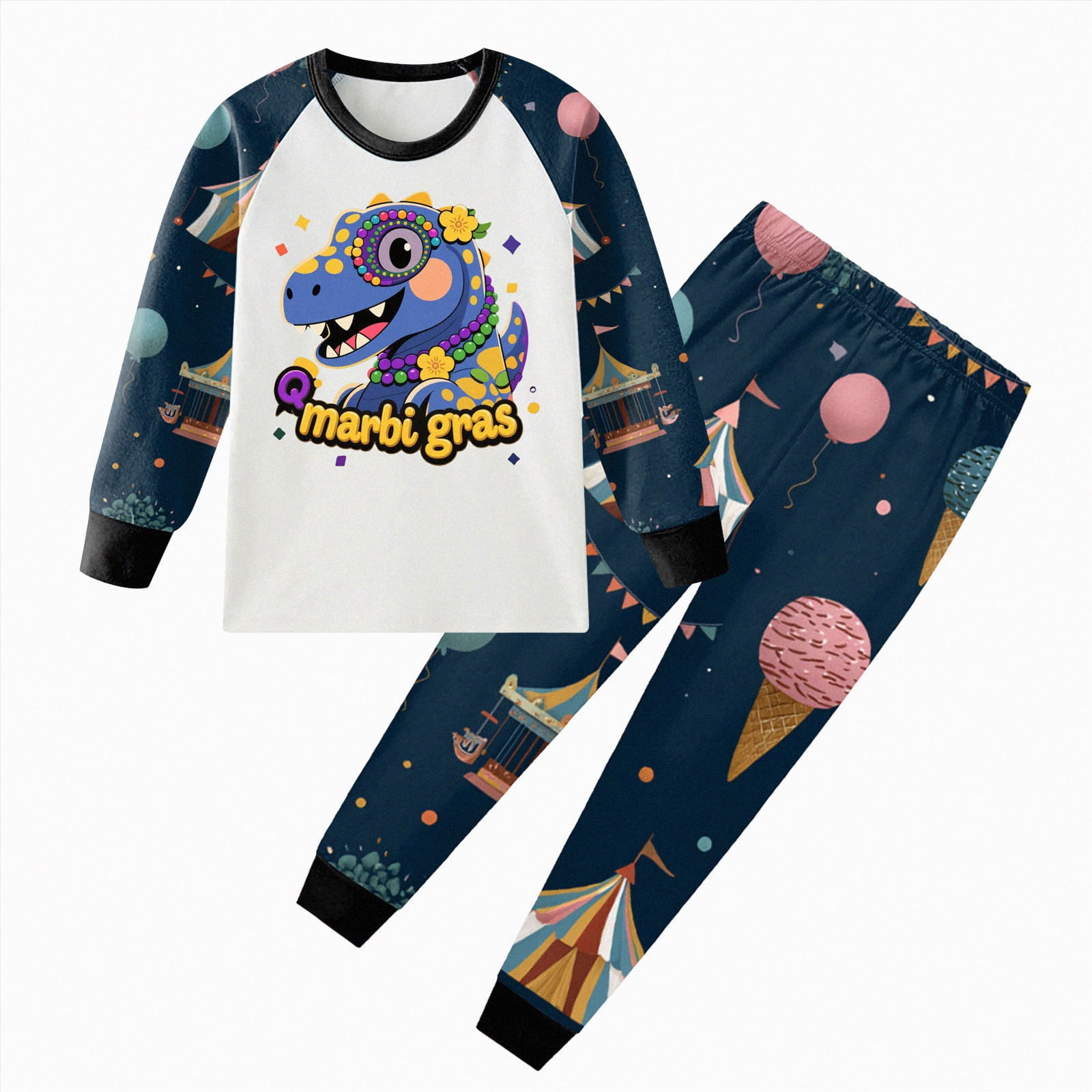 Caqnni Children's Casual Two Piece Set Soft Fabric Long Sleeve Outfit ...