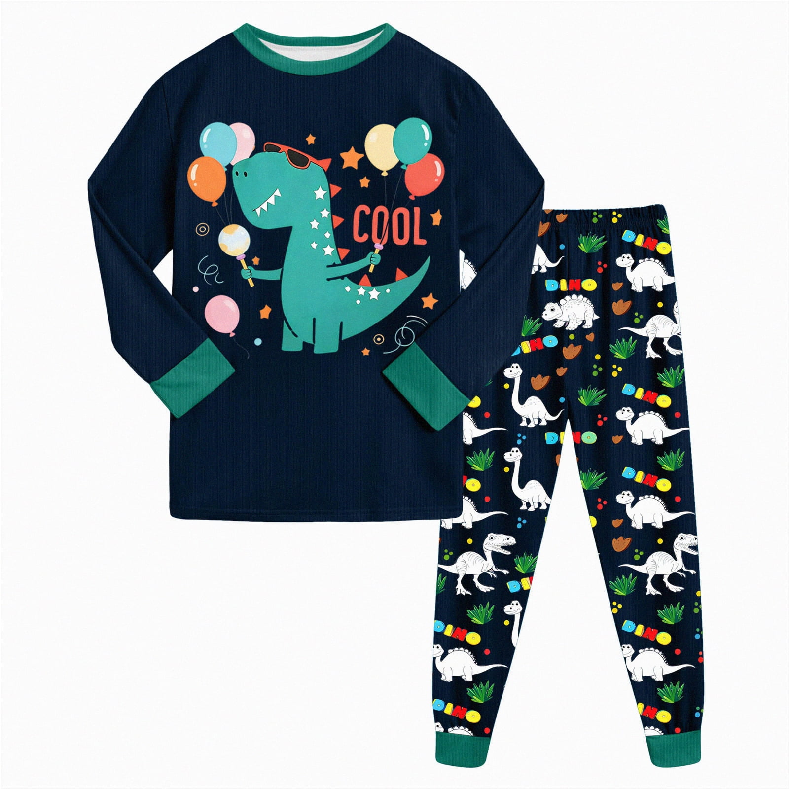 Caqnni Children's Clothing spring Autumn Train Long Sleeved Two Piece ...