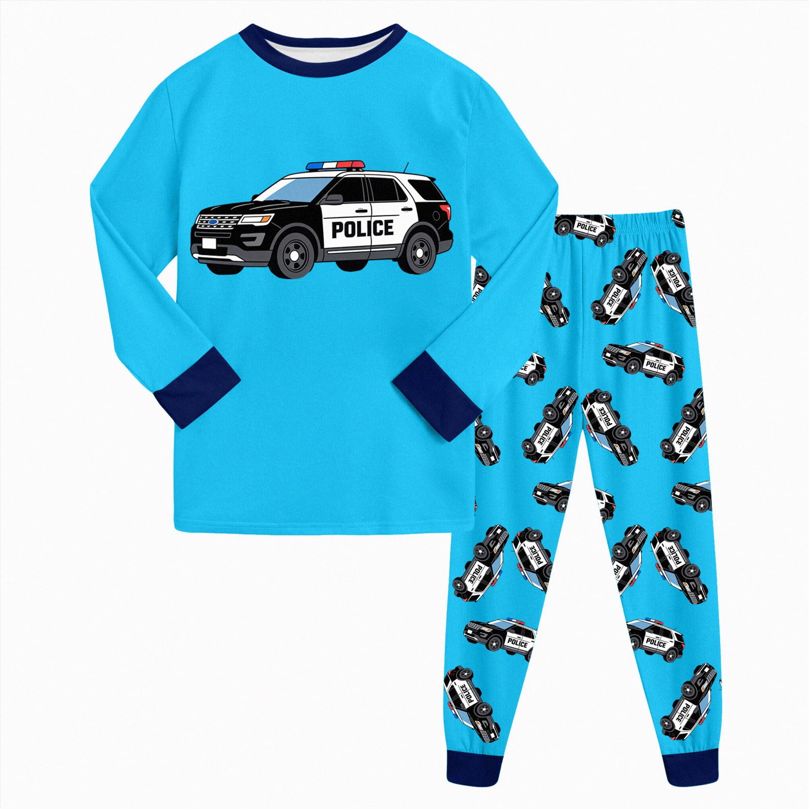 Caqnni Children's Printed Cotton Set 2 Piece Soft Long Sleeve Outfit ...
