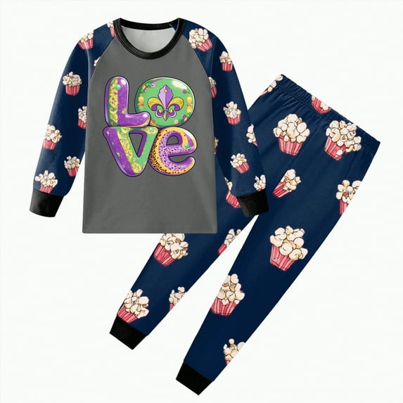 Caqnni Children's Wardrobe Staple Set Soft Long Sleeve Crewneck & Pants ...