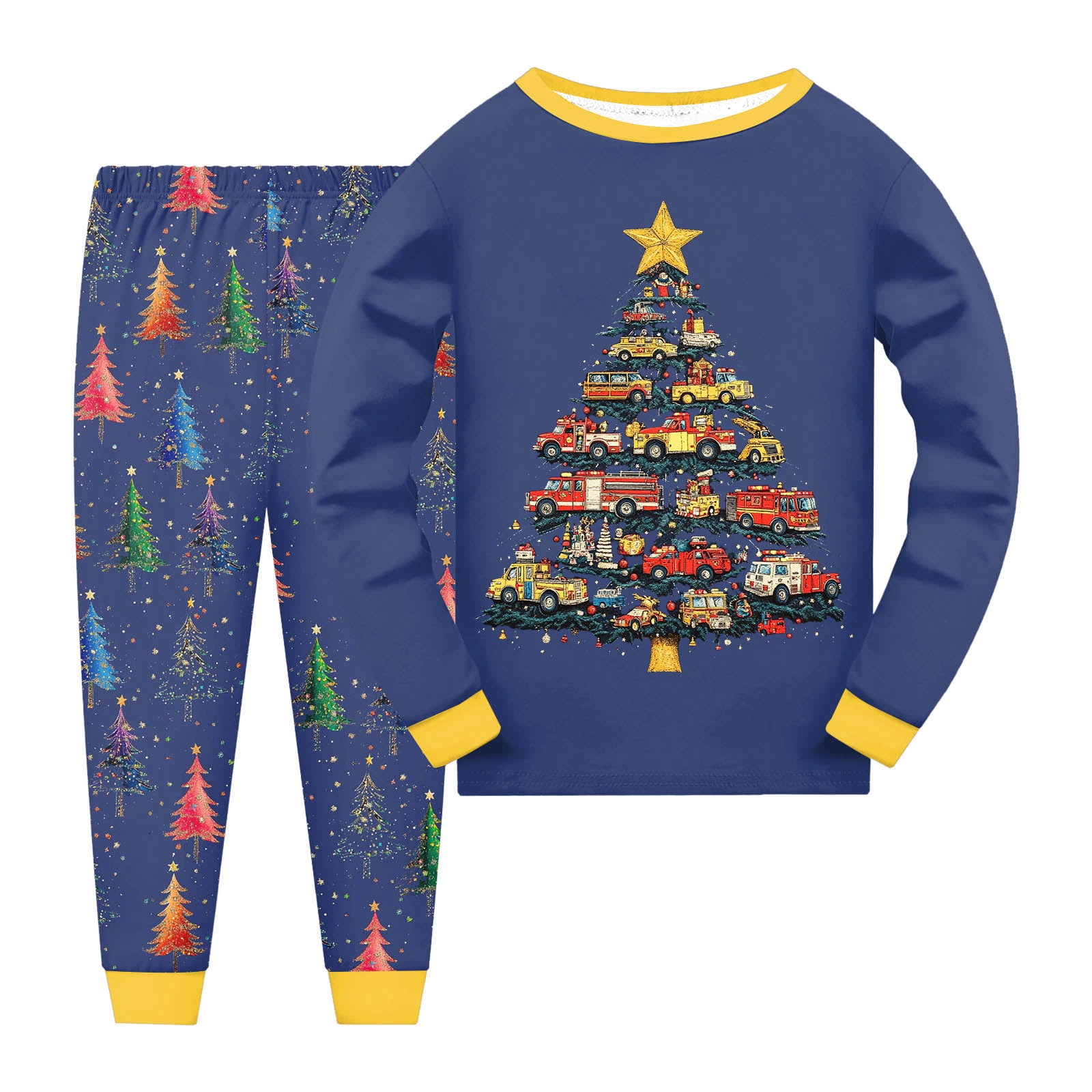 Caqnni Childrens Christmas Set Pajama Set Kids Little Boy Girls ...