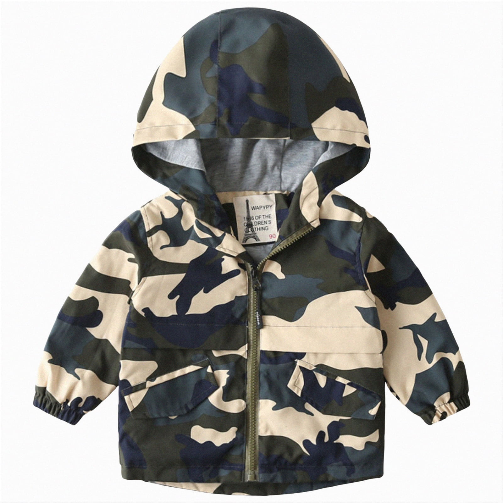 Caqnni Coat for Toddler Little Girls Zip Jackets Long Hoodie Top Sleeve ...