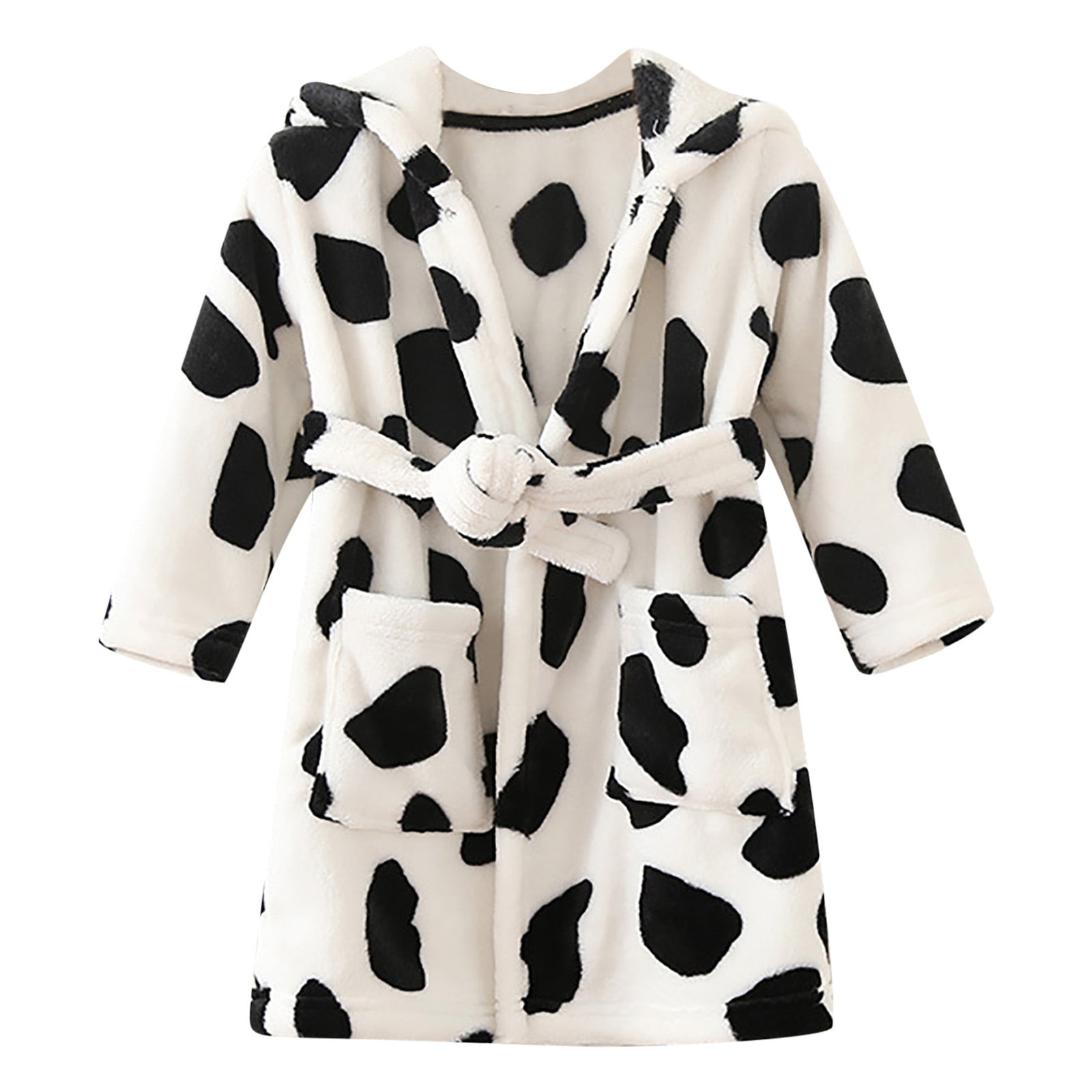 Caqnni Flannel Toddler Kids Robe Baby Boys Girls Cartoon Bathrobes ...