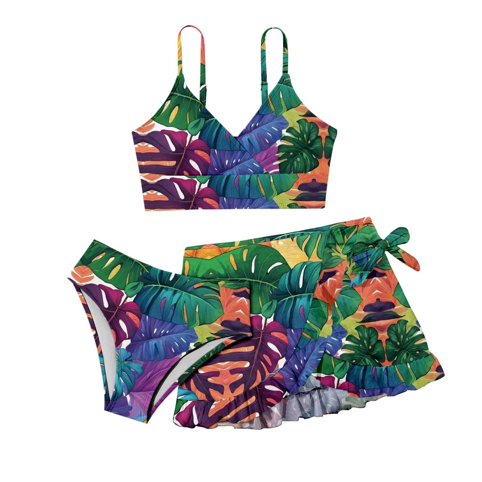 Caqnni Girls 2 Piece Swimsuit Cute Bathing Suits For Teens Girls ...