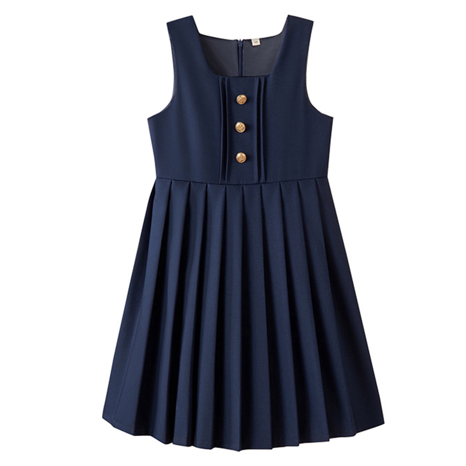 Caqnni Girls Back to School Sleeveless Ruffle Sundress Outfit,casual ...