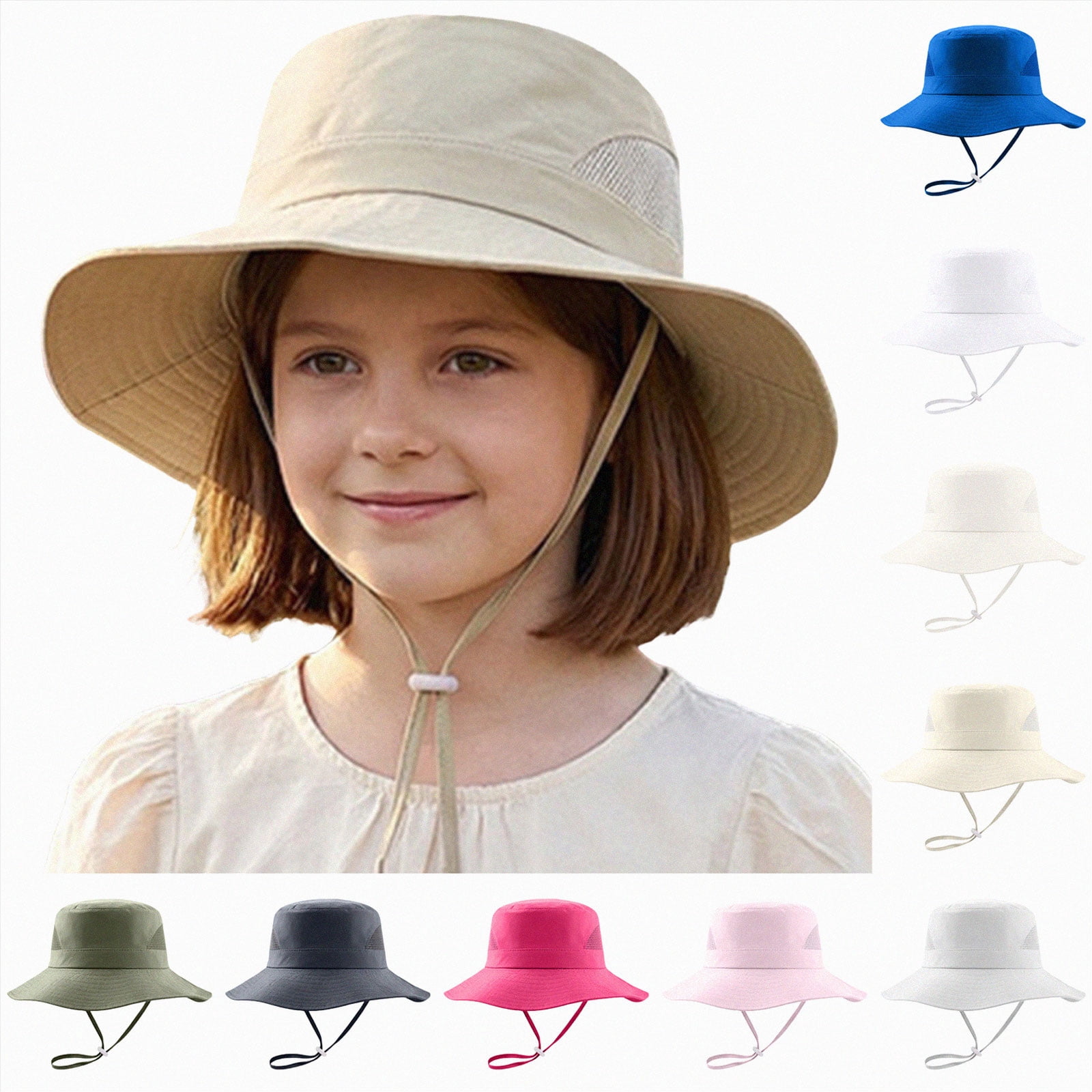 Caqnni Girls Boys Hat 6-10 Years Outdoor Sun Hat For Toddler Baby Kids ...