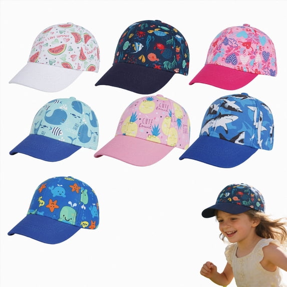 Caqnni Girls Boys Sun Hat 2-4 Years Outdoor Toddler Girls Boys Baseball ...